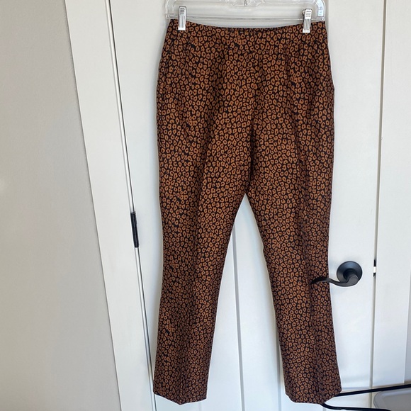 kate spade | Pants & Jumpsuits | Kate Spade Brown Leopard Print Cropped ...
